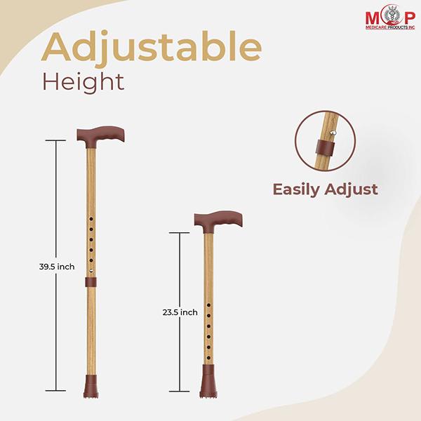 Buy Paxmax Height Adjustable Wooden Coating Walking Stick 1's Online at ...