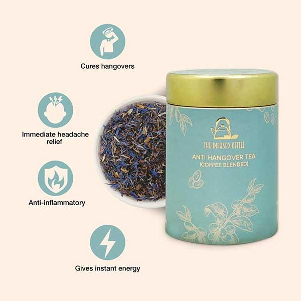 Buy The Infused Kettle Tea Leaves - Anti Hangover (Coffee Blended) 50 ...