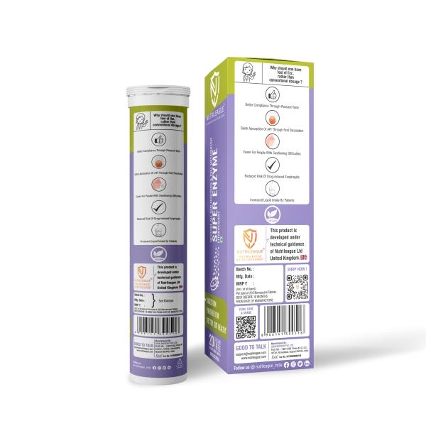 Buy Nutrileague Super Enzyme Effervescent Tablet 20's Online at Best ...