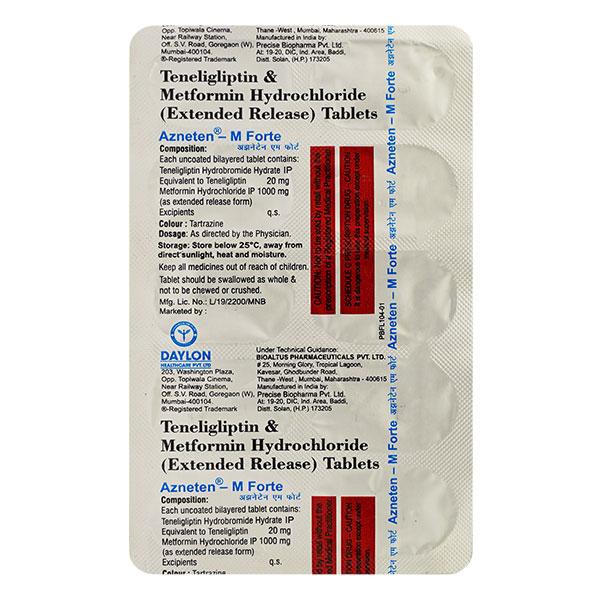 Buy AZNETEN M FORTE Tablet 10's Online at Upto 25% OFF | Netmeds