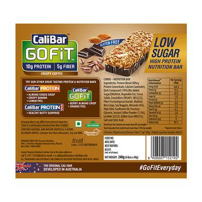 CaliBar GoFit Low Sugar High Protein Nutrition Bar - Crispy Coffee ...