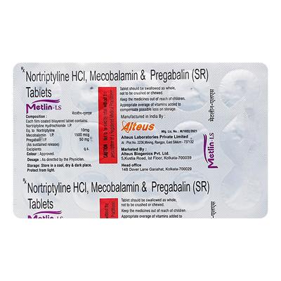 Buy METLIN LS Tablet 15's Online at Upto 25% OFF | Netmeds