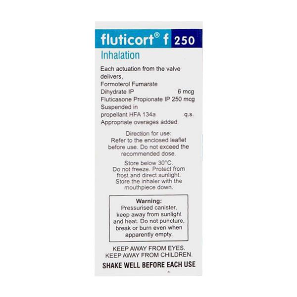Buy FLUTICORT F 250 WITH DOSE COUNTER Inhaler 120mdi Online at Upto 20% ...