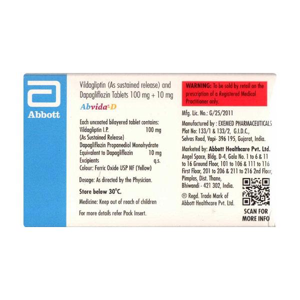 Buy ABVIDA D Tablet 10's Online at Upto 25% OFF | Netmeds