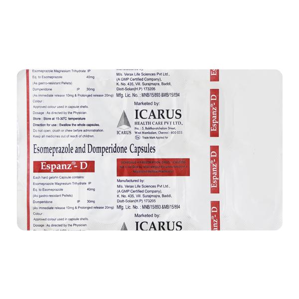 Buy Espanz D Capsule 10'S Online at Upto 25% OFF | Netmeds