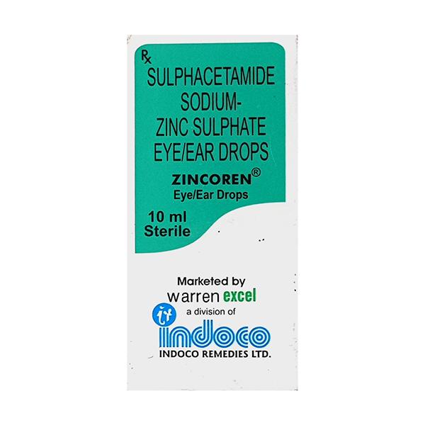 Buy Zincoren Eye/Ear Drops 10ml Online at Upto 25% OFF | Netmeds