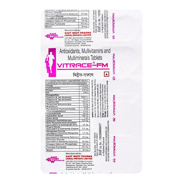 Vitrace FM Tablet 10'S - Buy Medicines online at Best Price from ...