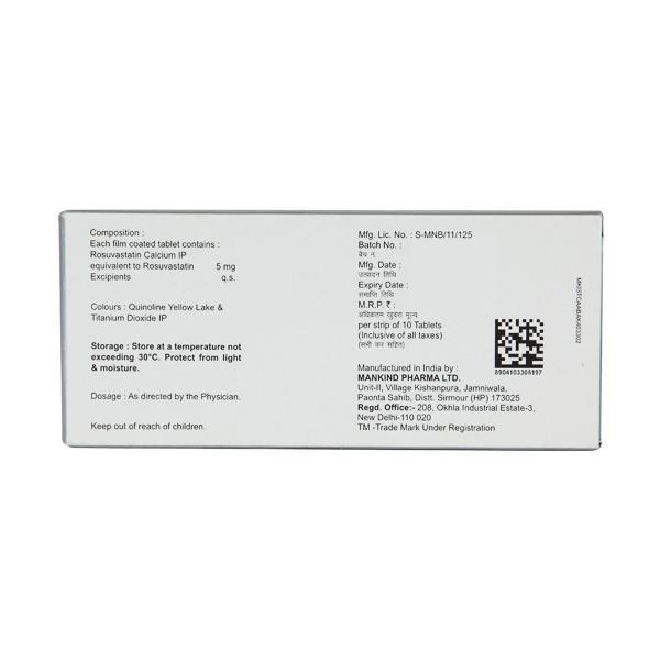 Buy Lipirose 5mg Tablet 10'S Online at Upto 25% OFF | Netmeds