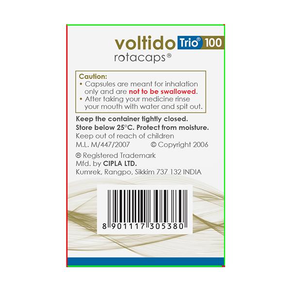 Buy VOLTIDO TRIO 100 Rotacap 30's Online | Netmeds