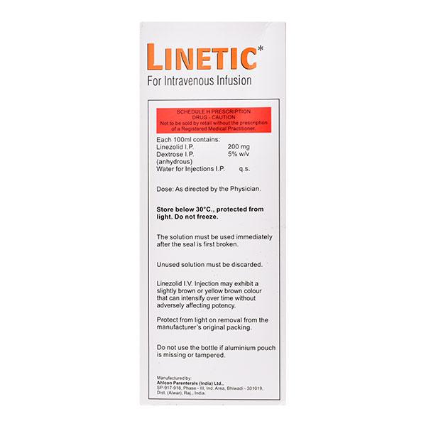 Linetic 600mg Injection 300ml - Price, Uses, Side Effects | Netmeds