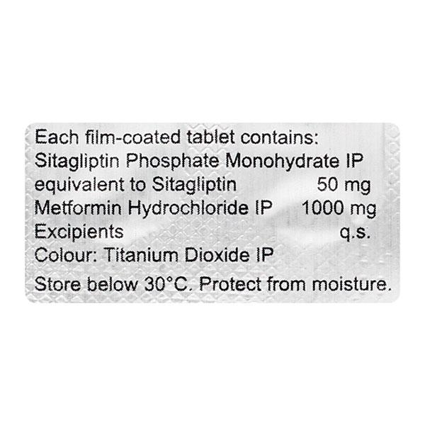 Buy SITAGLYN M IR 50/1000 Tablet 10's Online at Upto 25% OFF | Netmeds