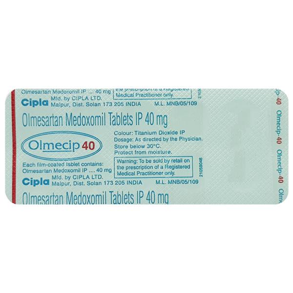 Olmecip 40mg Tablet 10'S : Price, Uses, Side Effects | Netmeds