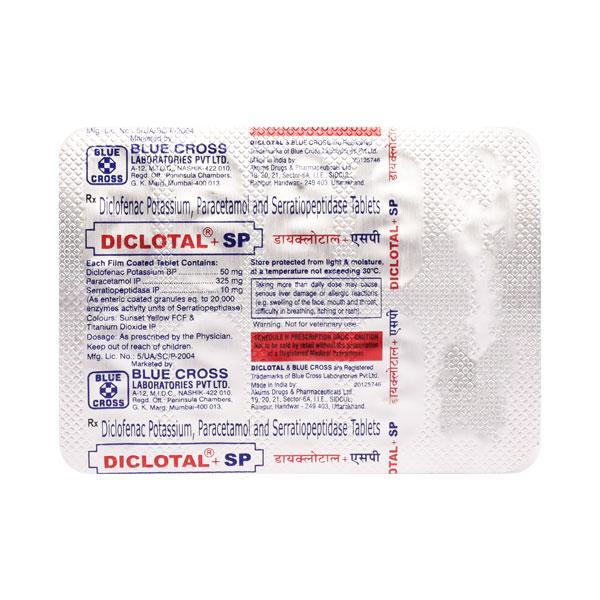Diclotal + SP Tablet 10'S - Price, Uses, Side Effects | Netmeds