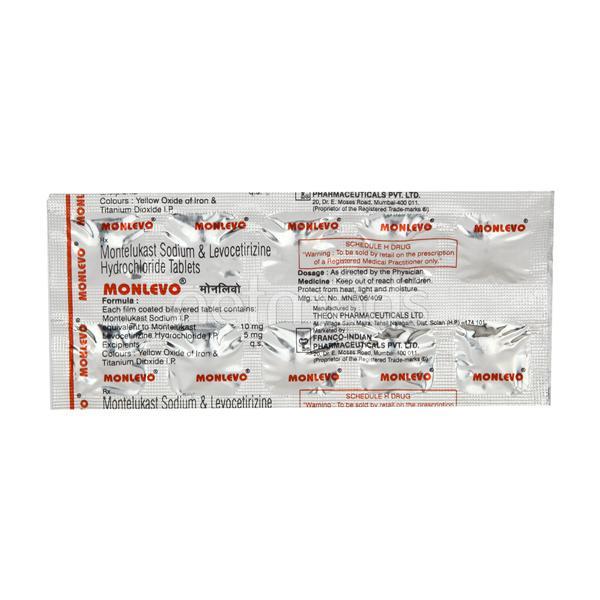 Buy Monlevo Tablet 10'S Online at Upto 25% OFF | Netmeds