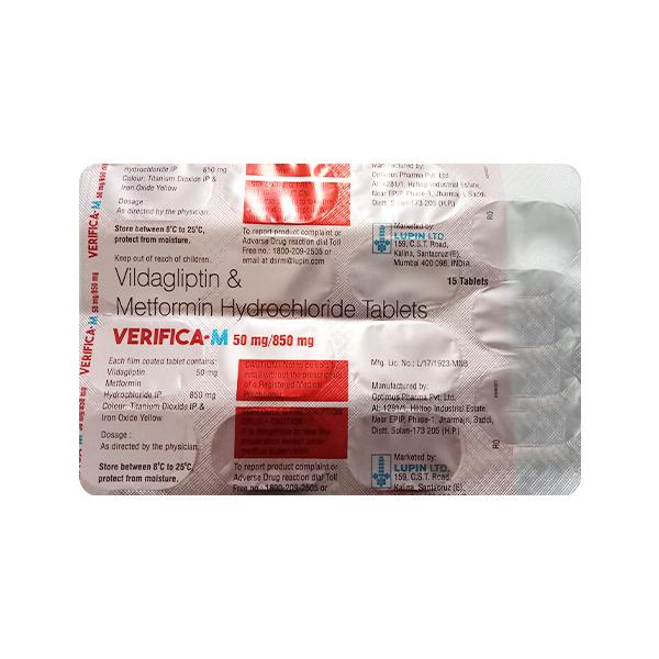 VERIFICA M 50/850mg Tablet 15's : Price, Uses, Side Effects | Netmeds
