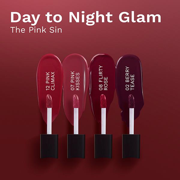 Pilgrim The Pink Sin Mini Liquid Lipstick 4 in 1 Pack Smudgeproof ...