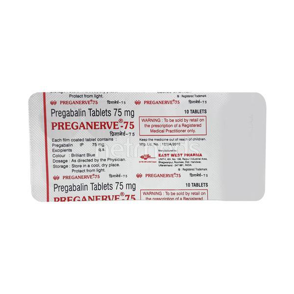 Buy Preganerve 75mg Tablet 10'S Online at Upto 25% OFF | Netmeds