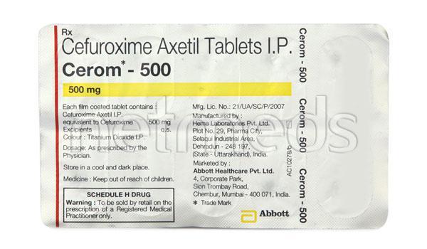 Cerom 500mg Tablet 10'S : Price, Uses, Side Effects | Netmeds