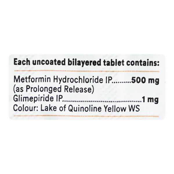 Glimy M1 Tablet 15'S - Price, Uses, Side Effects | Netmeds