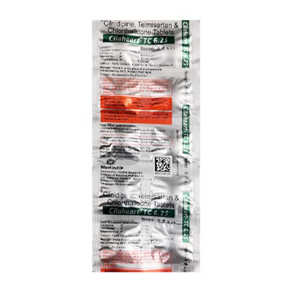 CILAHEART TC 6.25 Tablet 10's : Price, Uses, Side Effects | Netmeds