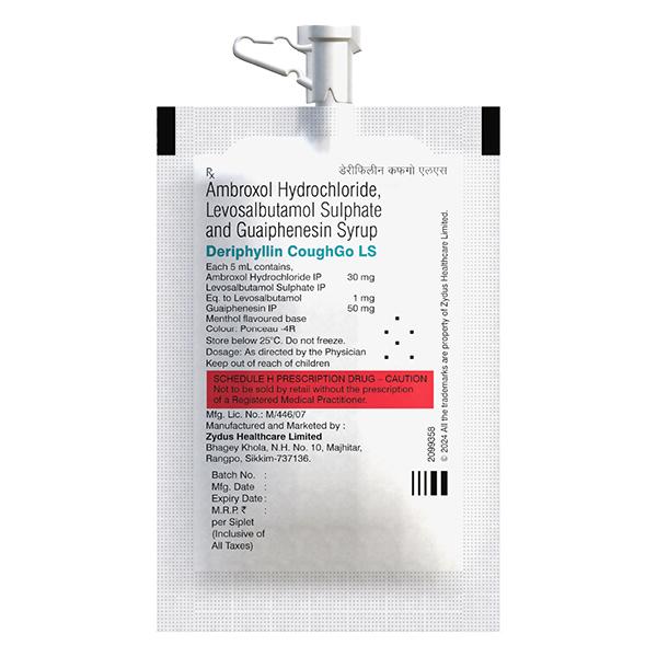 DERIPHYLLIN COUGHGO LS SUGAR FREE MIXED FRUIT FLAVOUR Siplet 5ml