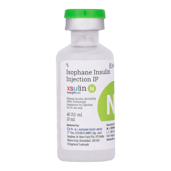 XSULIN N 40iu Injection 10ml : Price, Uses, Side Effects | Netmeds