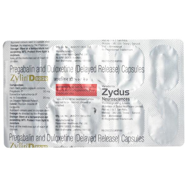 Buy ZYLIN D 50/20 Capsule 10's Online at Upto 25% OFF | Netmeds