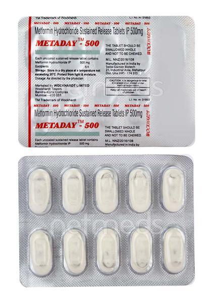 Metaday 500mg Tablet 10'S : Price, Uses, Side Effects | Netmeds