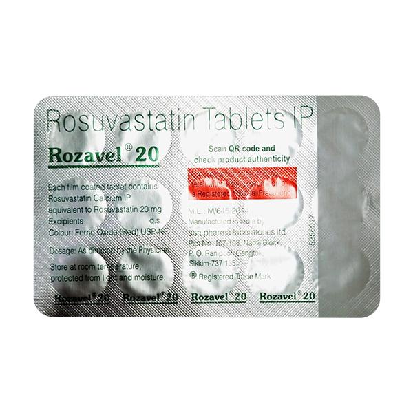 Buy ROZAVEL 20 Tablet 15's Online | Netmeds