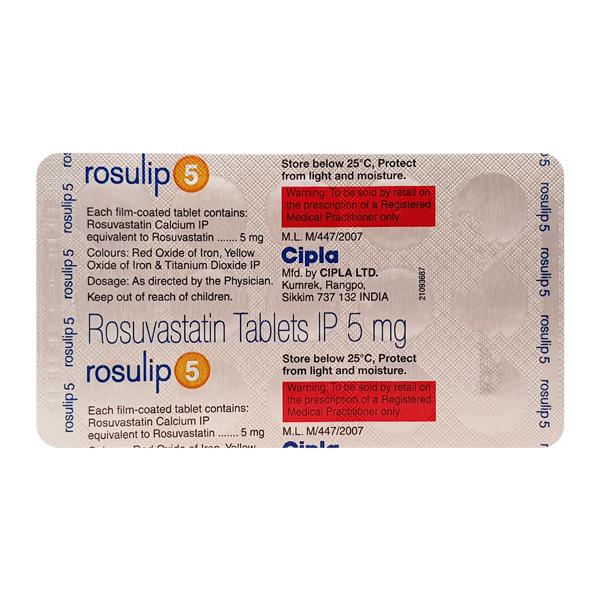 Rosulip 5mg Tablet 15'S - Buy Medicines online at Best Price from ...