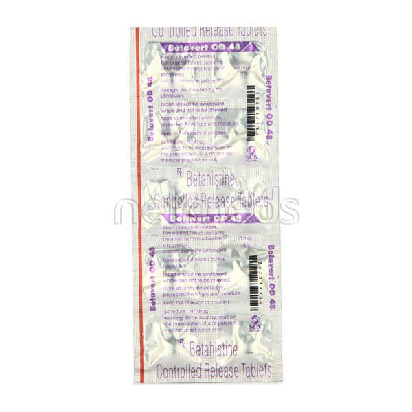 Buy Betavert OD 48mg Tablet 10'S Online at Upto 25% OFF | Netmeds