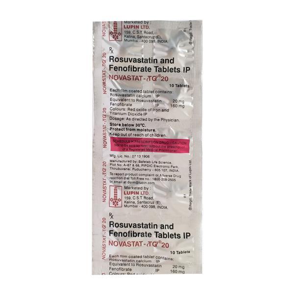 Buy Novastat TG 20mg Tablet 10'S Online at Upto 25% OFF | Netmeds