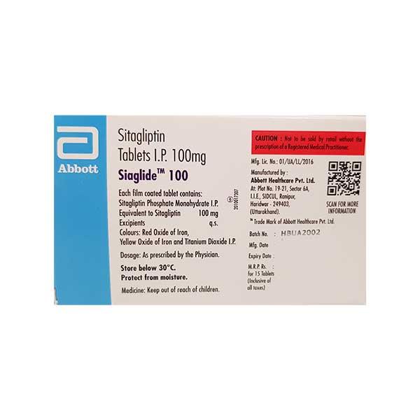 Buy SIAGLIDE 100 Tablet 15's Online at Upto 25% OFF | Netmeds