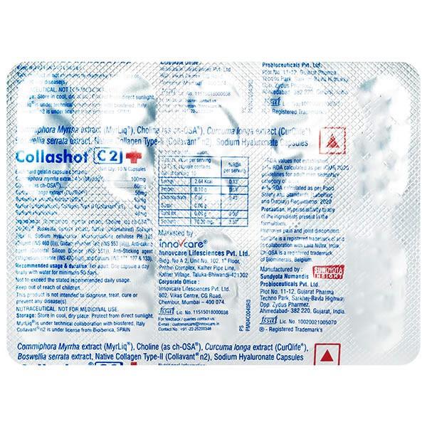 Buy COLLASHOT C2+ Capsule 10's Online at Upto 25% OFF | Netmeds
