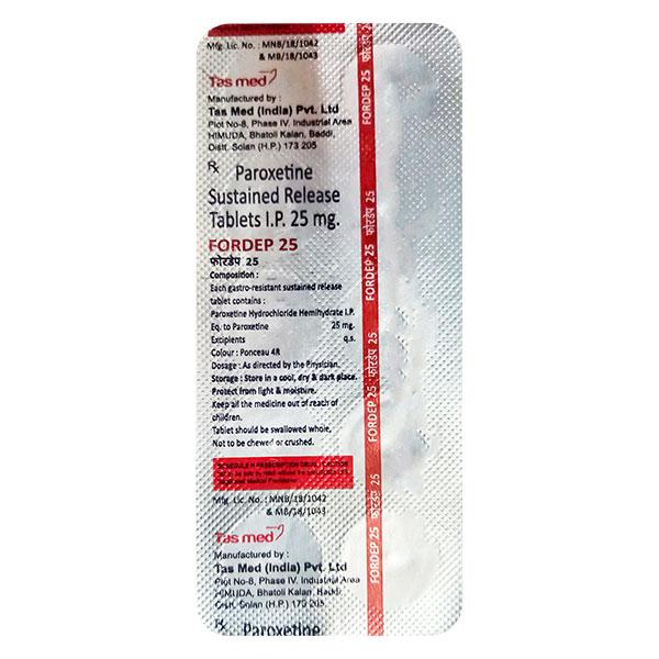 FORDEP 25MG TABLET 10'S : Price, Uses, Side Effects | Netmeds