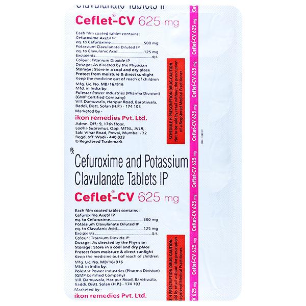 CEFLET CV 625mg Tablet 10's : Price, Uses, Side Effects | Netmeds