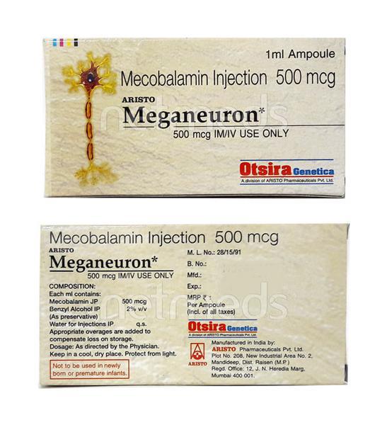 Buy Meganeuron 500mcg Injection 1ml Online at Upto 25% OFF | Netmeds
