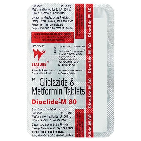 DIACLIDE M 80 Tablet 10's : Price, Uses, Side Effects | Netmeds