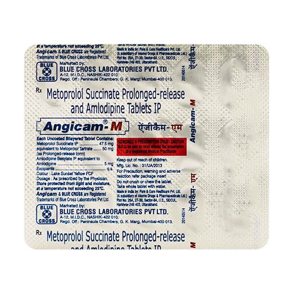 Angicam M 50mg Tablet 15'S : Price, Uses, Side Effects | Netmeds