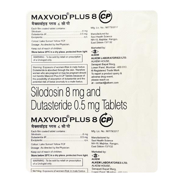 Buy MAXVOID PLUS 8 CP Tablet 30's Online at Upto 25% OFF | Netmeds