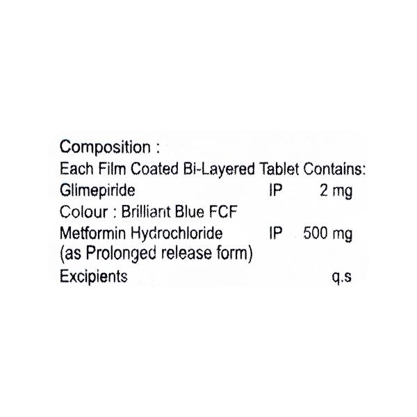 Glitaray M 2mg Tablet 15'S : Price, Uses, Side Effects | Netmeds