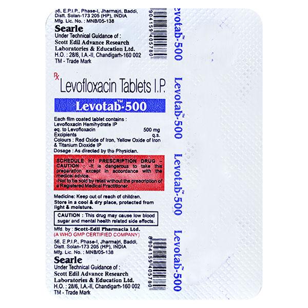 Buy LEVOTAB 500 Tablet 5's Online at Upto 25% OFF | Netmeds