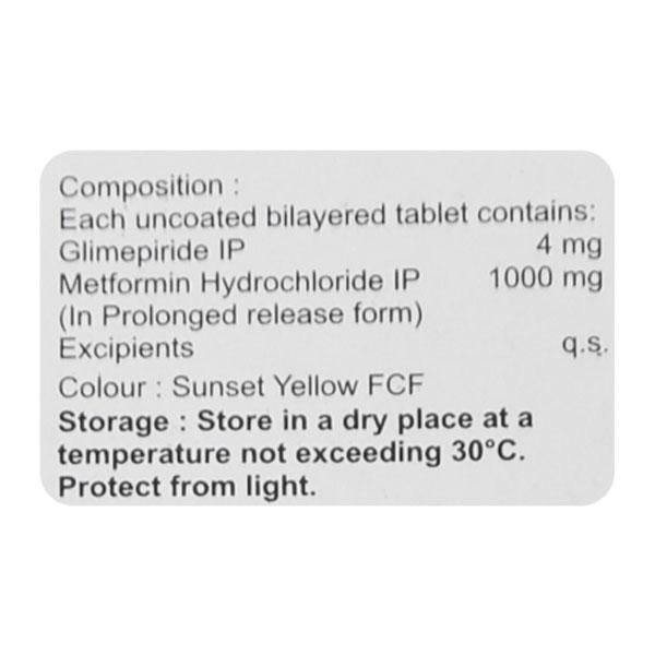 Glimestar M4 Forte Tablet 10'S : Price, Uses, Side Effects | Netmeds