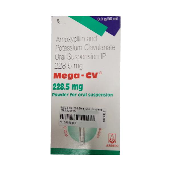 Buy MEGA CV 228.5mg Oral Suspension 30ml Online at Upto 25% OFF | Netmeds