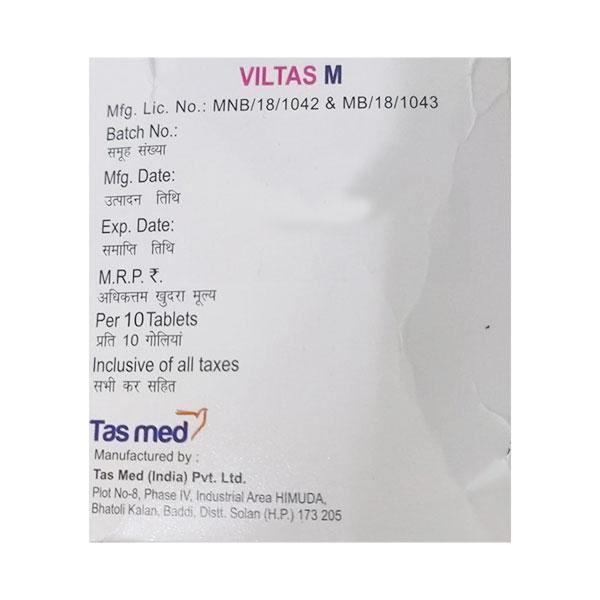 Buy VILTAS M Tablet 10's Online at Upto 25% OFF | Netmeds