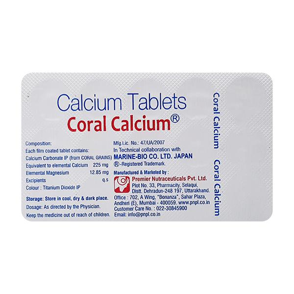 Buy Coral Calcium Tablet 15'S Online at Upto 25% OFF | Netmeds