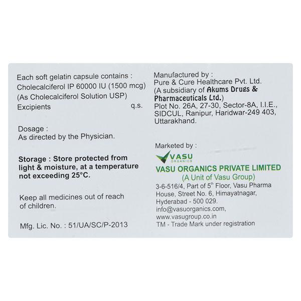 Buy SOLIS D3 60000 Capsule 4's Online at Upto 25% OFF | Netmeds