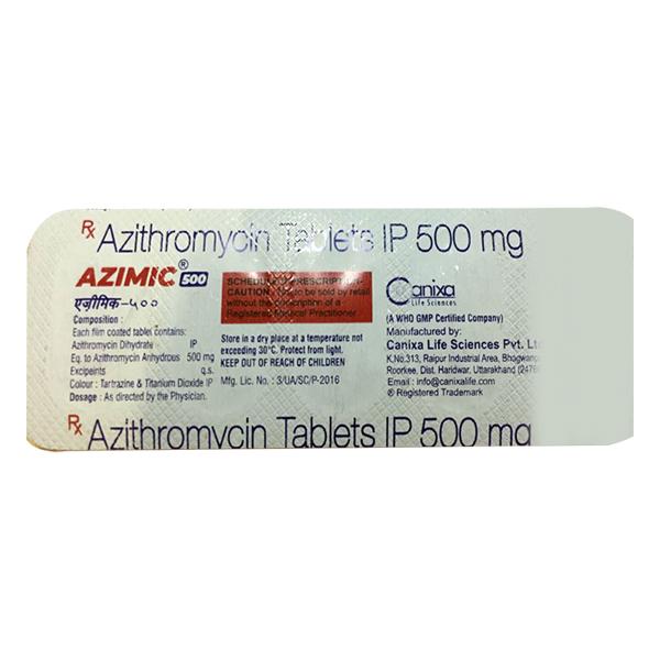 Buy AZIMIC 500mg Tablet 5's Online at Upto 25% OFF | Netmeds
