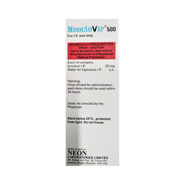 Buy NEOCLOVIR 500 Infusion 20ml Online at Upto 25% OFF | Netmeds