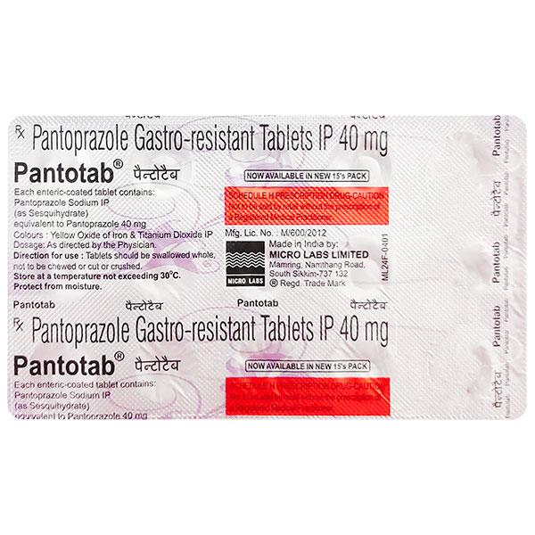 Buy PANTOTAB 40 Tablet 15's Online at Upto 25% OFF | Netmeds